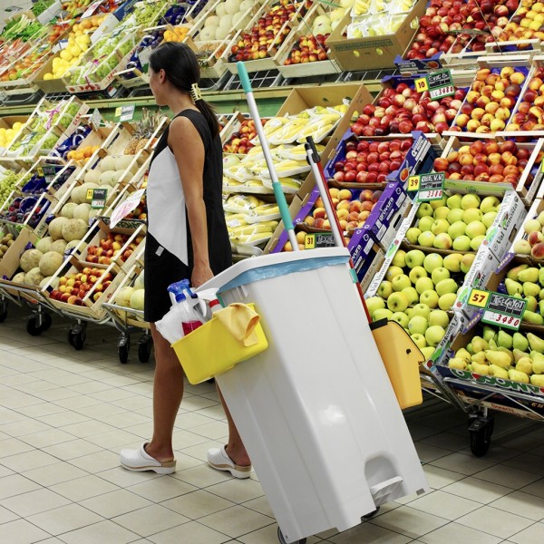 Kάδος απορριμμάτων Derby 90Lt με ρόδες και πεντάλ